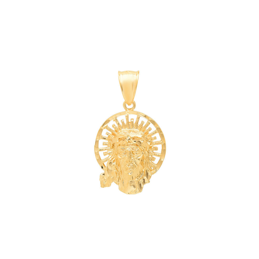 Yellow Gold or Platinum Plated Jesus of Nazareth Pendant – Roberto ...
